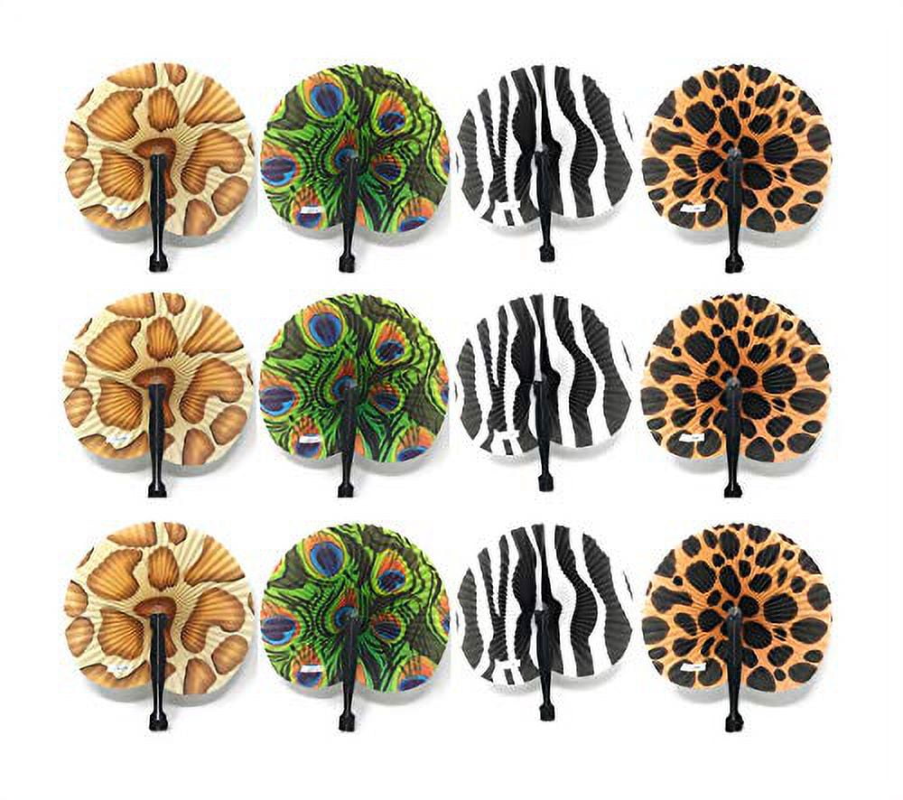 Safari Folding Fans : (2-Pack of 12) - Walmart.com