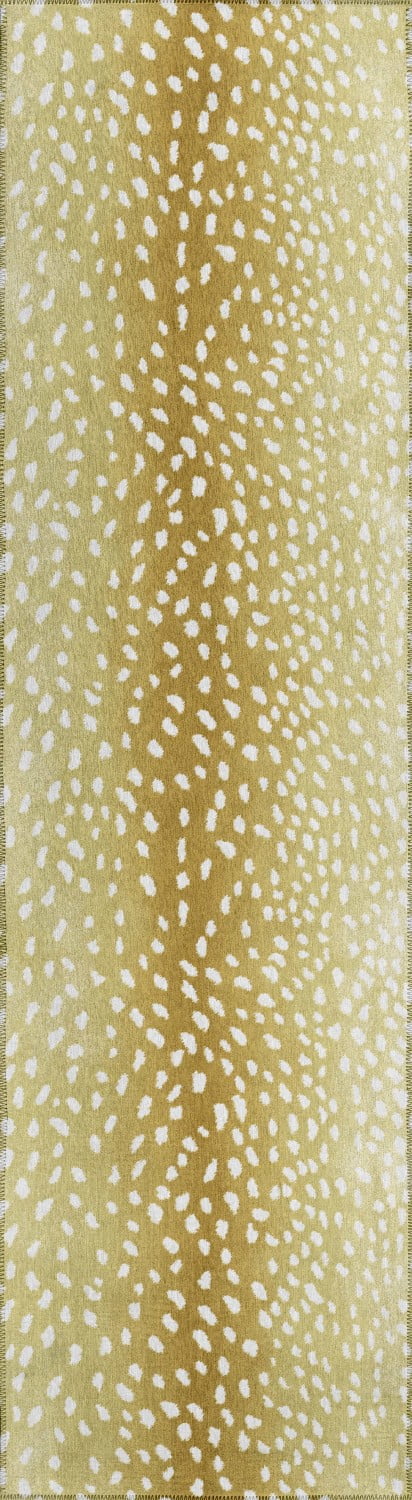 Safari Gold Gazelle Animal Print 2’3" x 7’6" Non-Skid Runner Rug ...