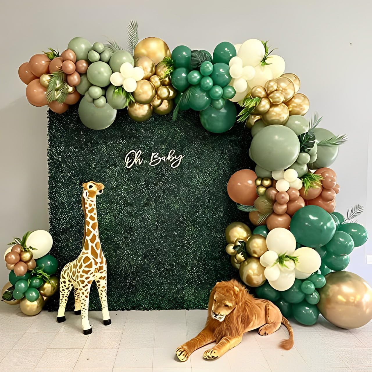 Safari Jungle Balloon Garland Arch Kit KKS1 Sage Green and Brown ...