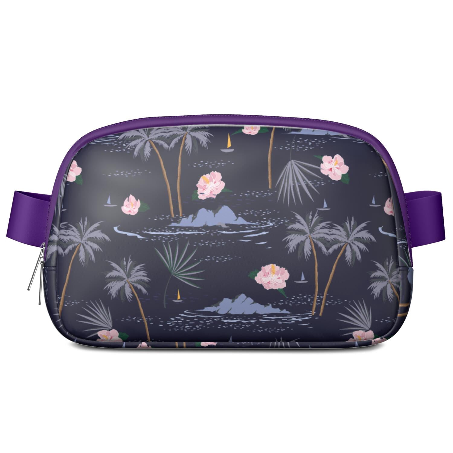 Safari Jungle Island Fanny Pack – Tropical Paradise Waist Bag with Palm ...