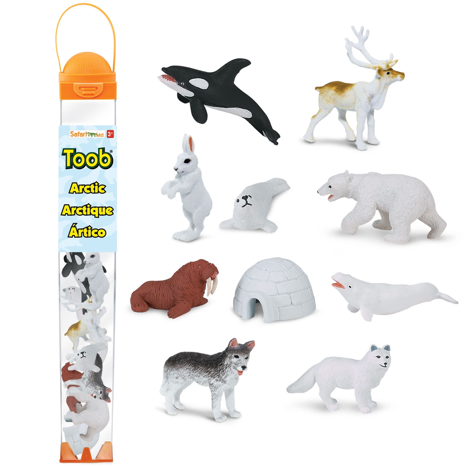Safari Ltd. Arctic TOOB - Figurines: Harp Seal, Husky, Caribou, Rabbit ...