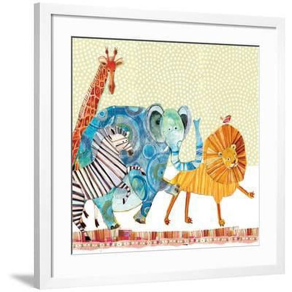 Safari Parade, Animals Framed Art Print Wall Art by Robbin Rawlings ...