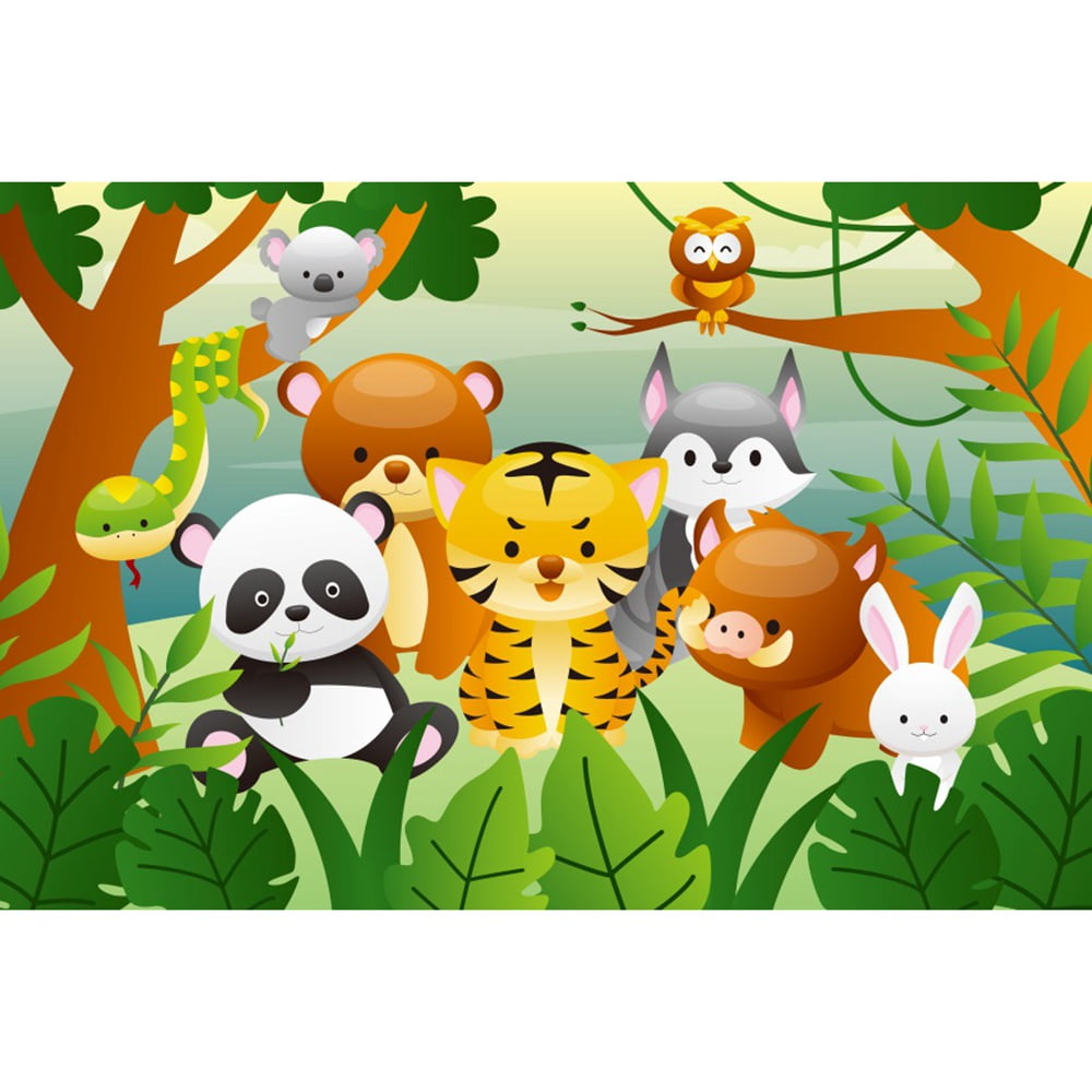 Safari Party Backdrop Photography Baby 1st Birthday Year Photocall ...