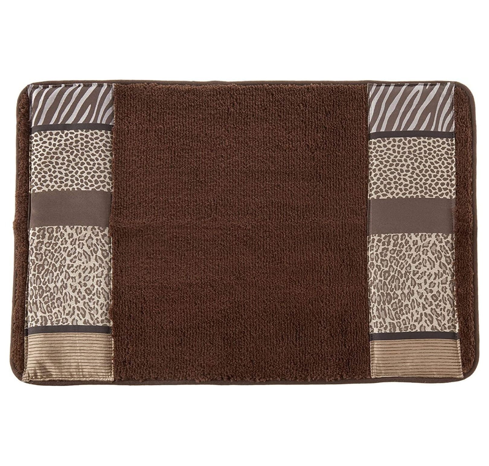 Safari Stripes Animal Bathroom Rug Classic Luxury Leopard Cheetah Zebra ...