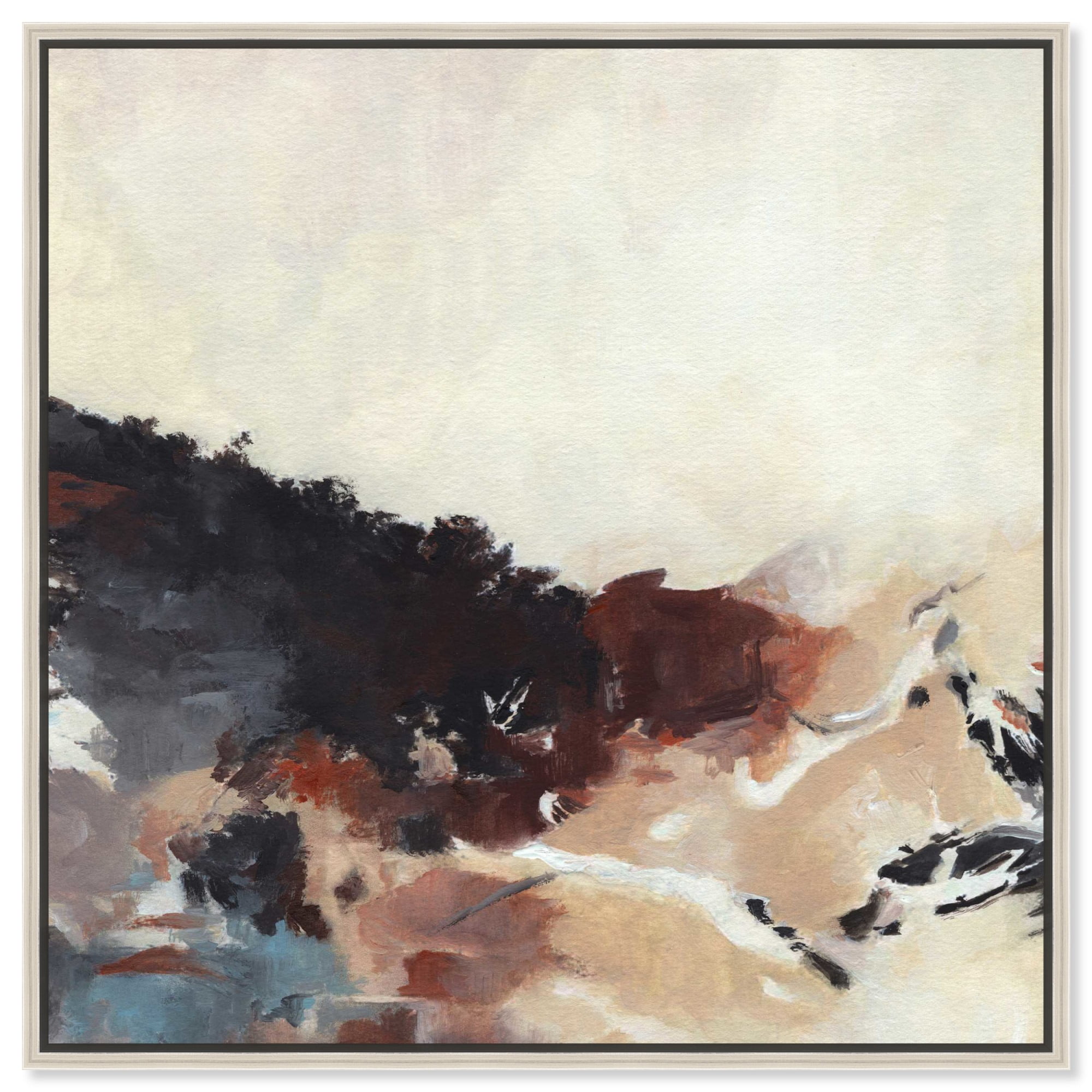 Safari Sun I Canvas Fall Abstract Art by Art Remedy, Silver Frame, 20 ...