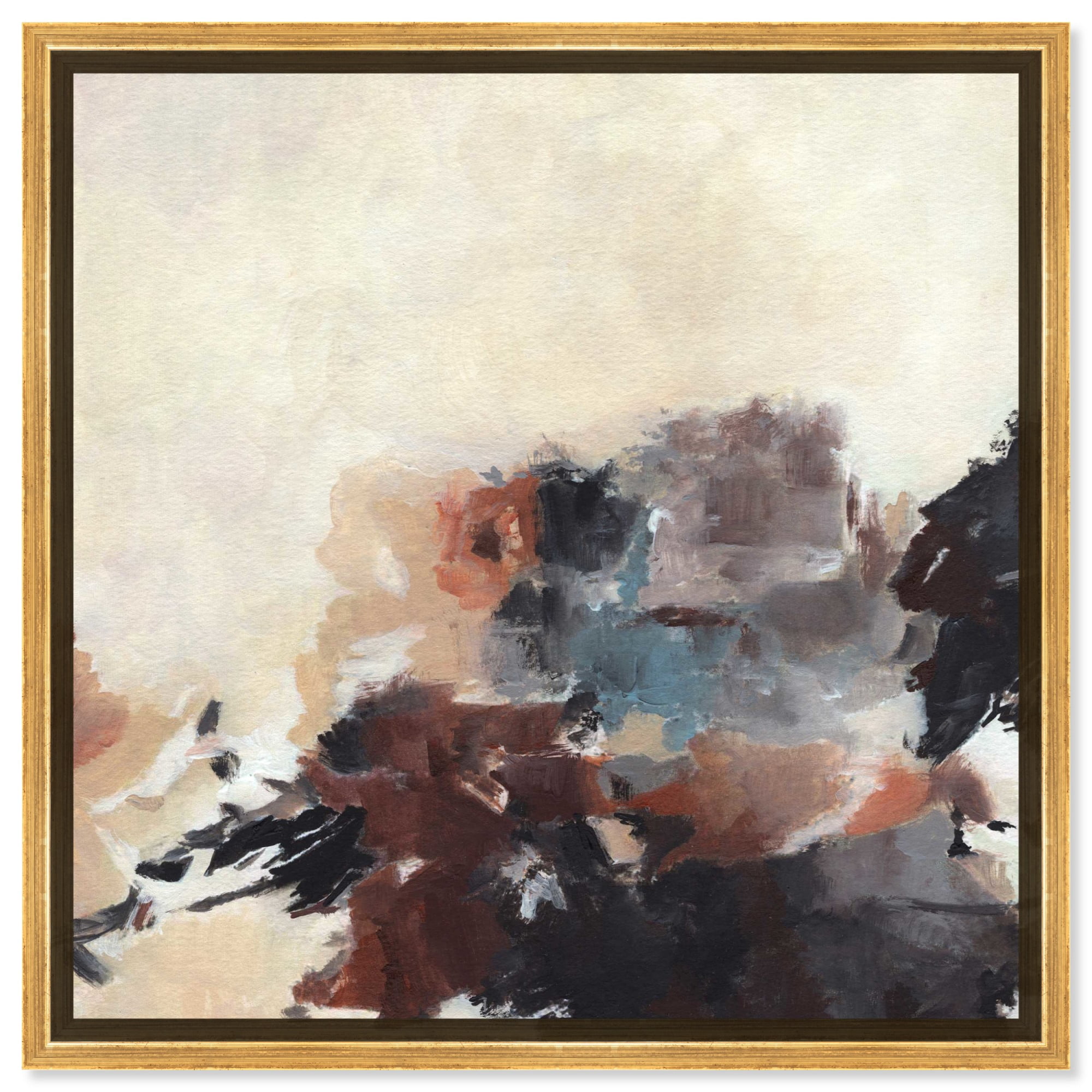 Safari Sun II Canvas Fall Abstract Art by Art Remedy, Gold Frame, 40" x ...