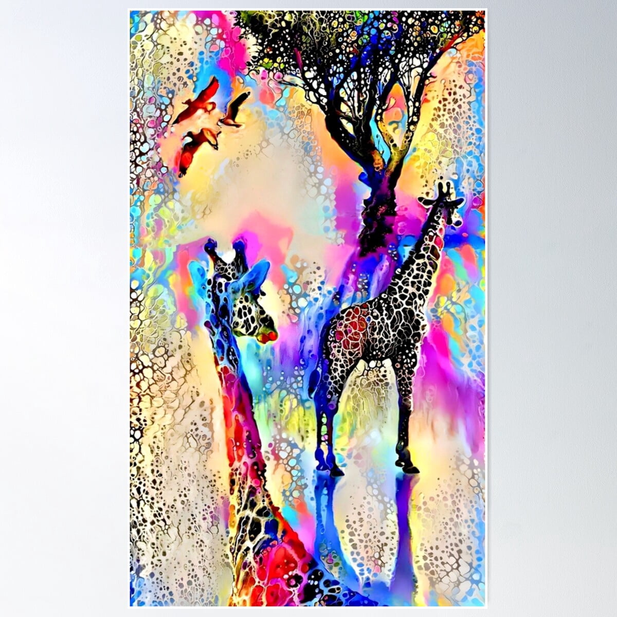“Safari Sunset” Poster Wall Art, Modern Wall Decor For Living Room ...