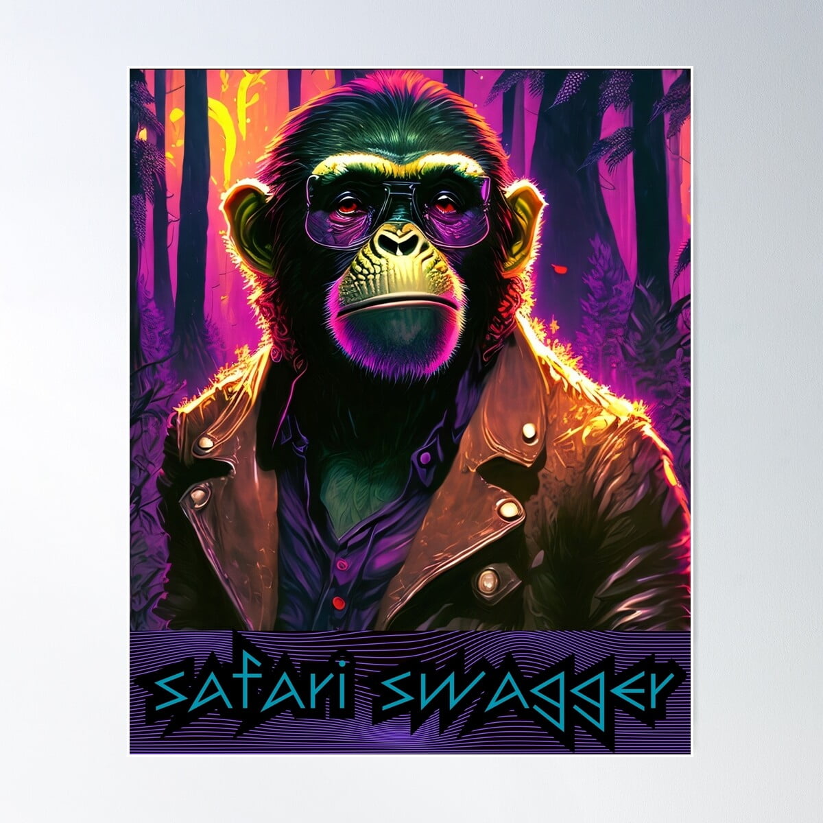 Safari Swagger Poster Wall Art, Modern Wall Decor For Living Room ...