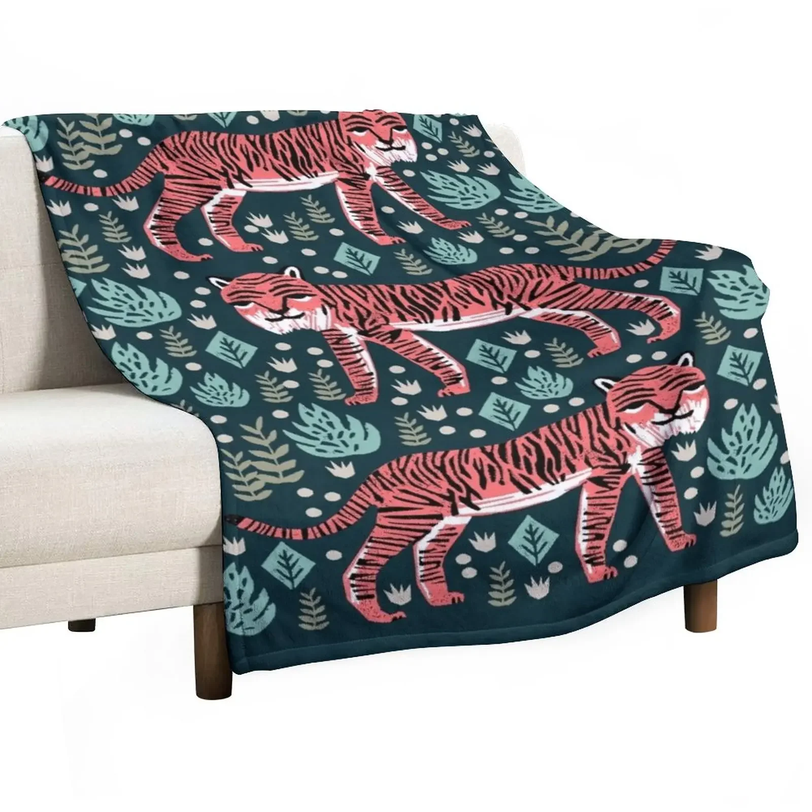 Safari Tiger by Andrea Lauren Throw Blanket heavy to sleep for babies ...