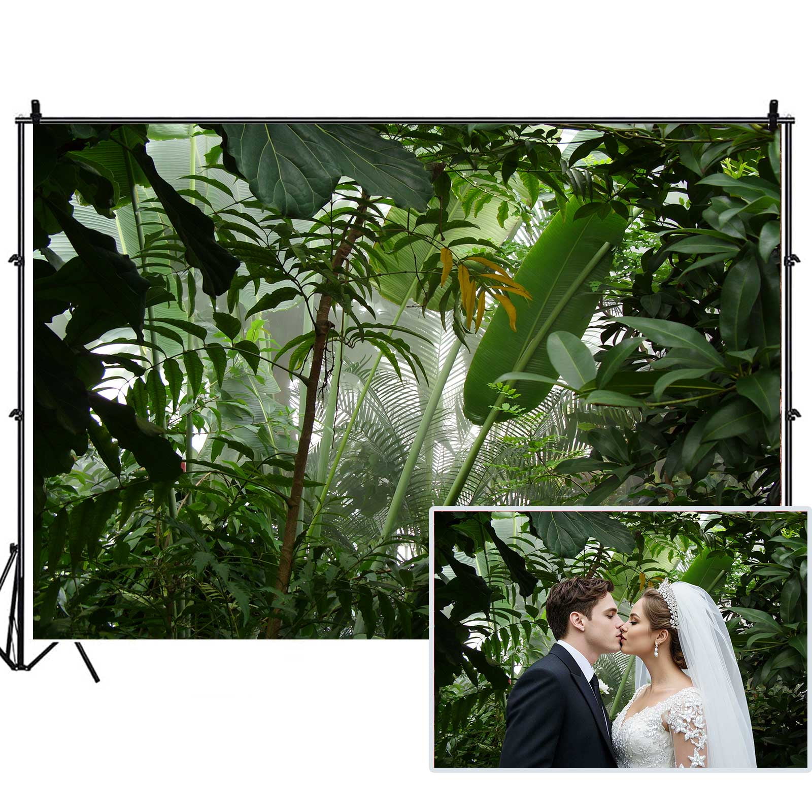 Safari Tropical Jungle Backdrops for Photoshoot, Green Hawaiian Jungle ...