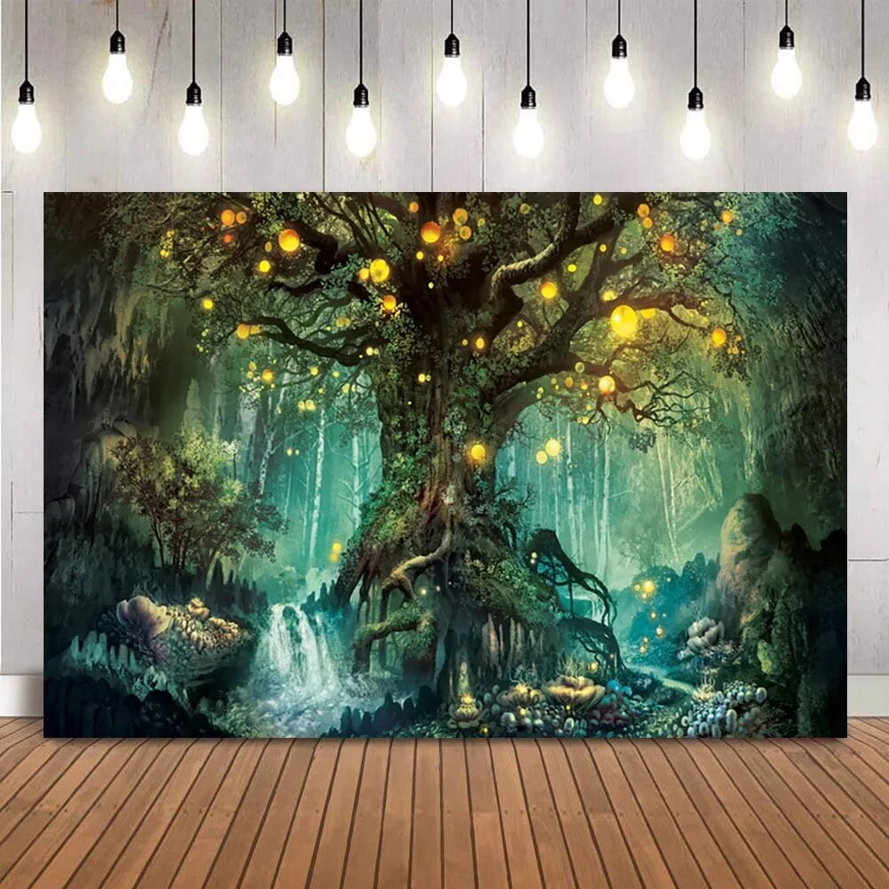 Safari jungle forest newborn kids photography backdrop glitter fantasy ...