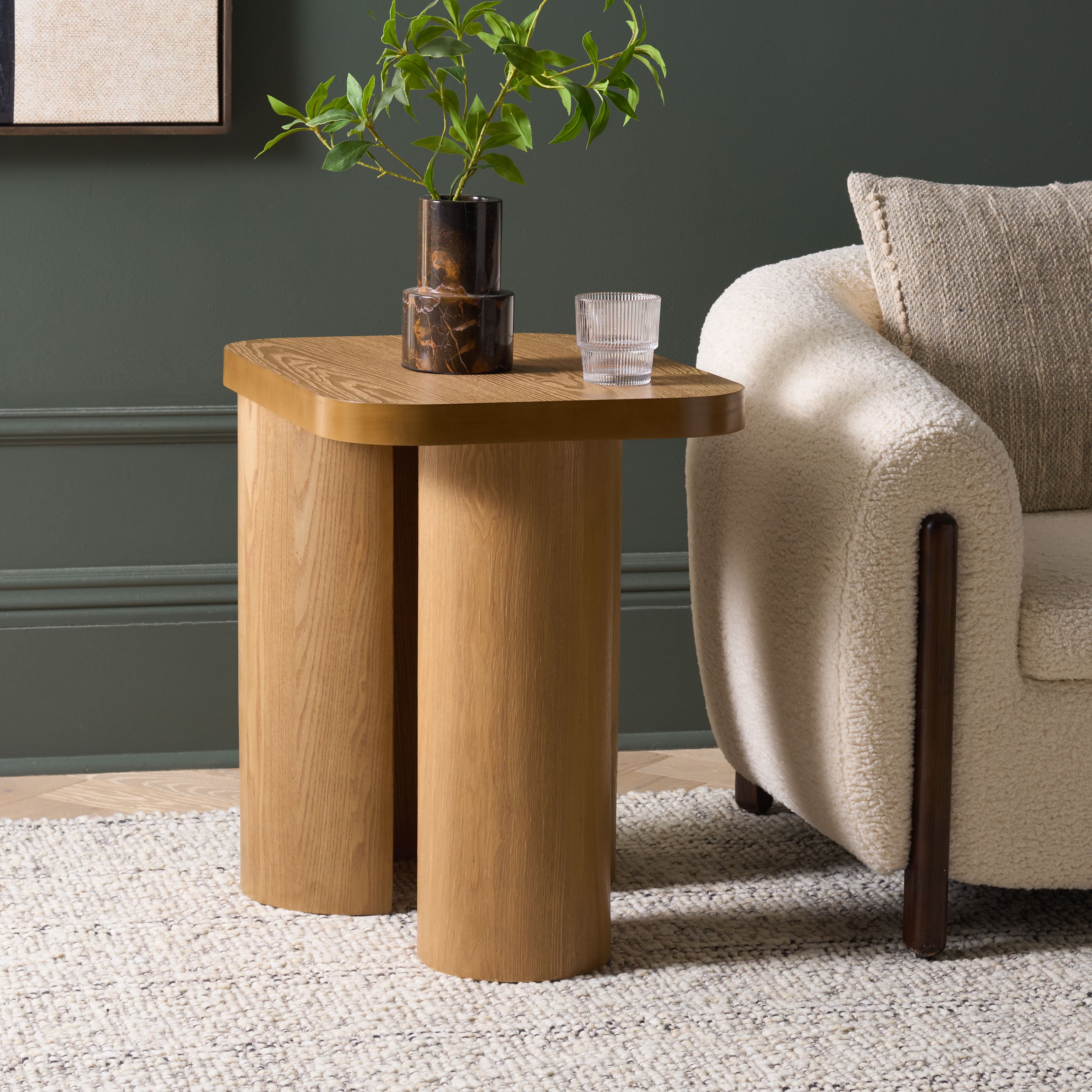 Safavieh Ahani Modern Wood Free Form End Table, Natural - Walmart.com