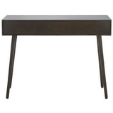 Safavieh Albus Mid-Century 3 Drawer Solid Wood Console Table, Dark ...