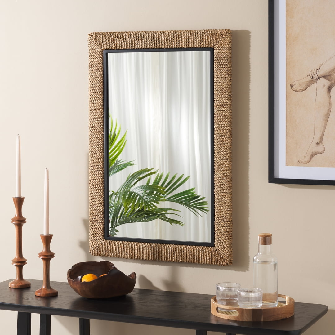 Safavieh Amelda 24"x36" Natural Traditional Wall Mirror - Walmart.com