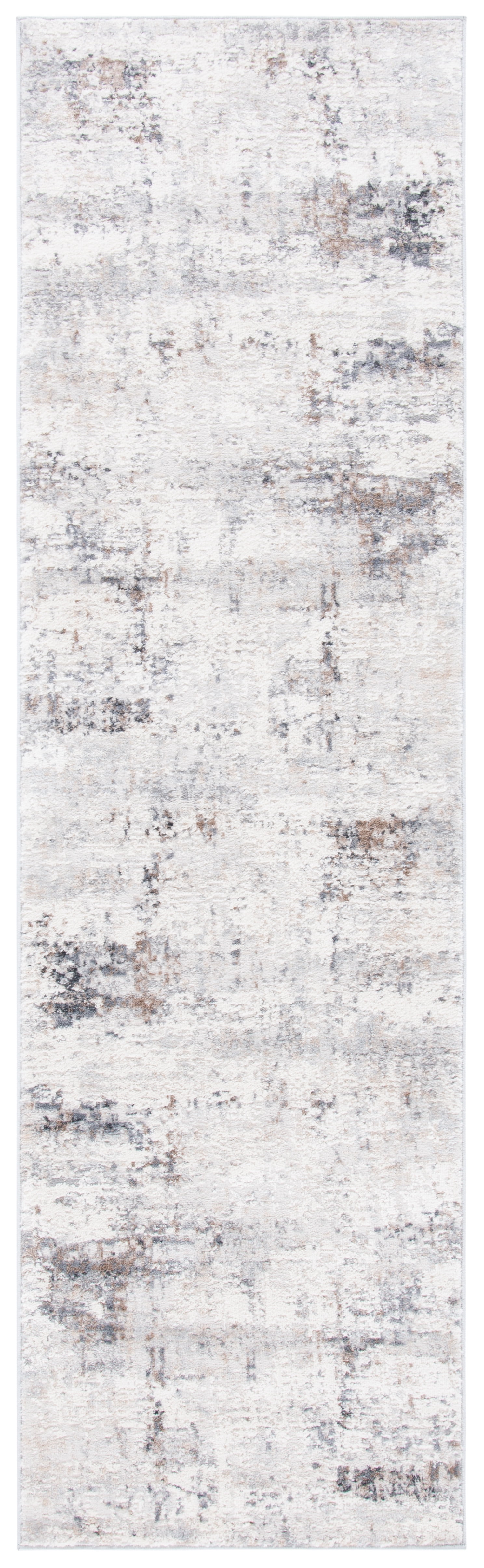 SAFAVIEH Amelia Topher Abstract Runner Rug, Ivory/Grey, 2'3" x 22 ...