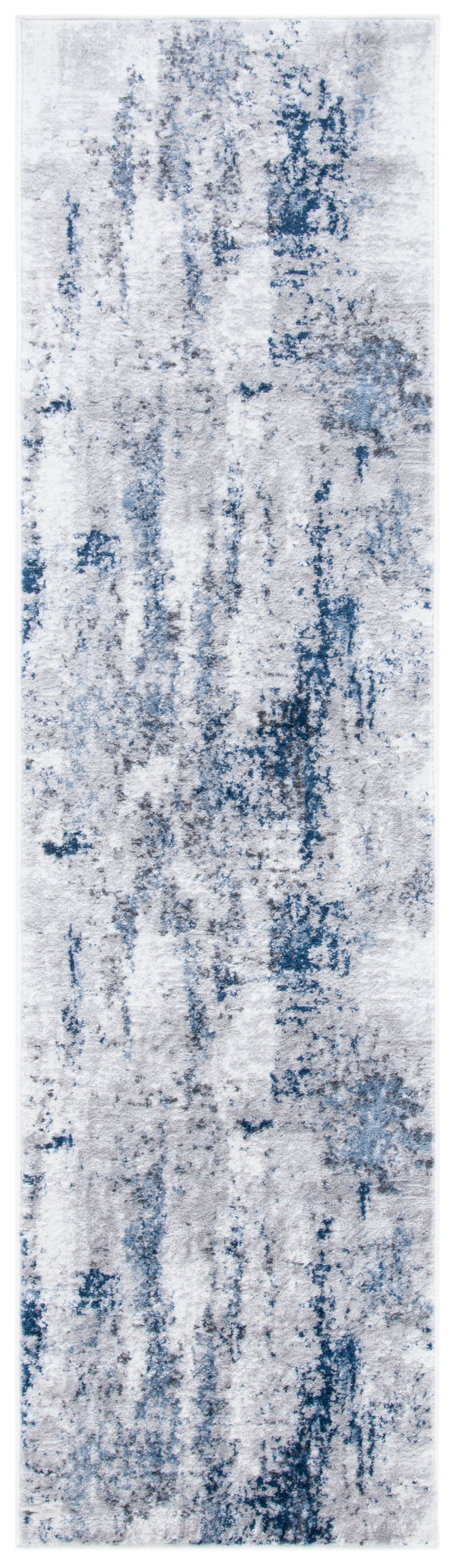 SAFAVIEH Amelia Boyce Abstract Runner Rug, Grey/Light Blue, 2'2" x 12 ...