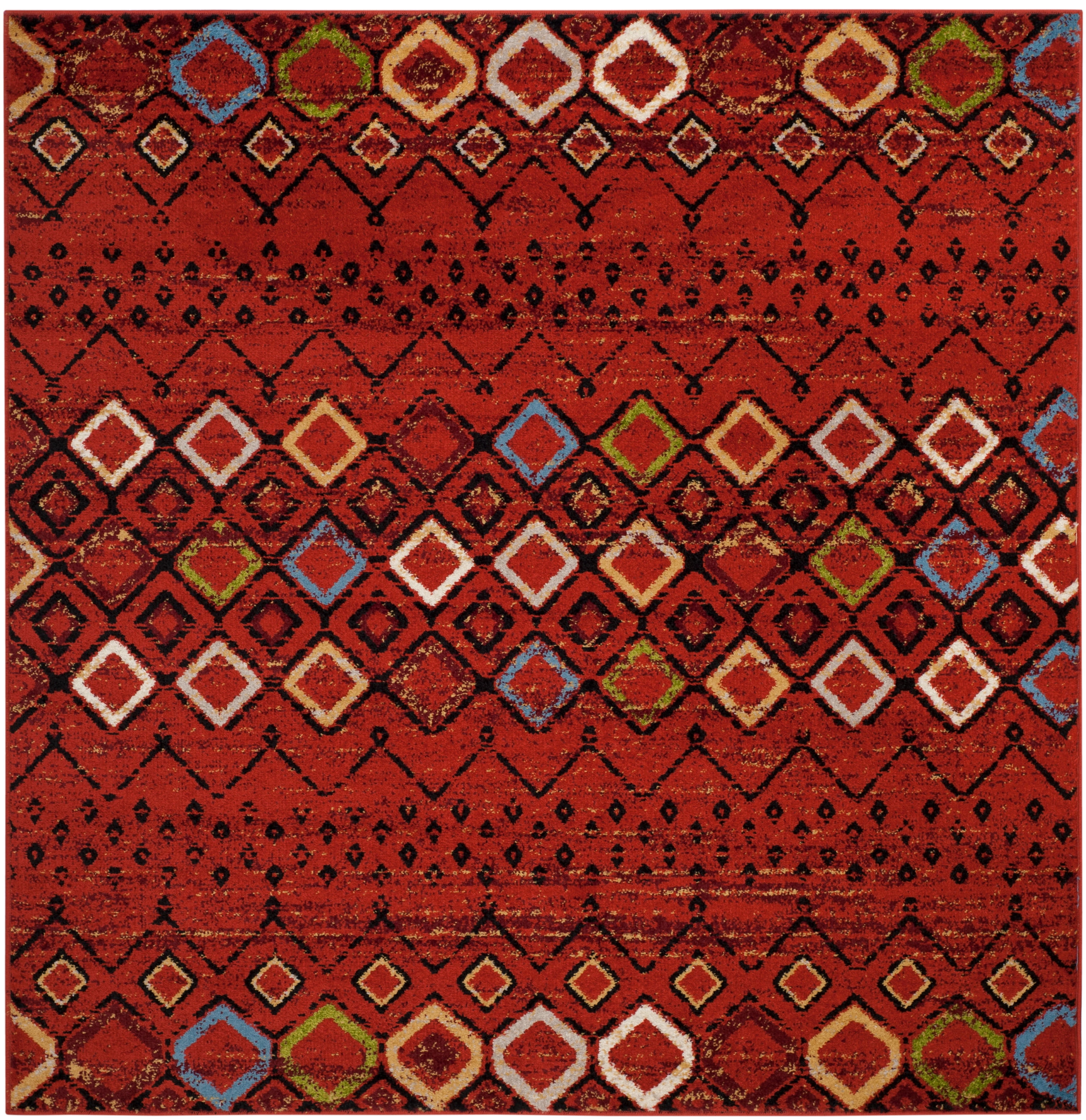 Safavieh Amsterdam Gladwin Geometric Area Rug, Terracotta/Multi, 6'7" x ...