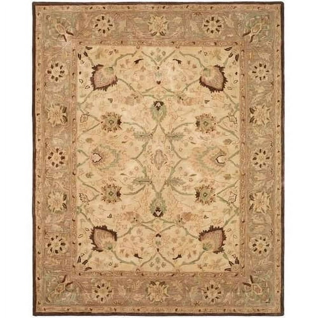 SAFAVIEH Anatolia Venice Traditional Wool Area Rug, Ivory/Brown, 3' x 5 ...