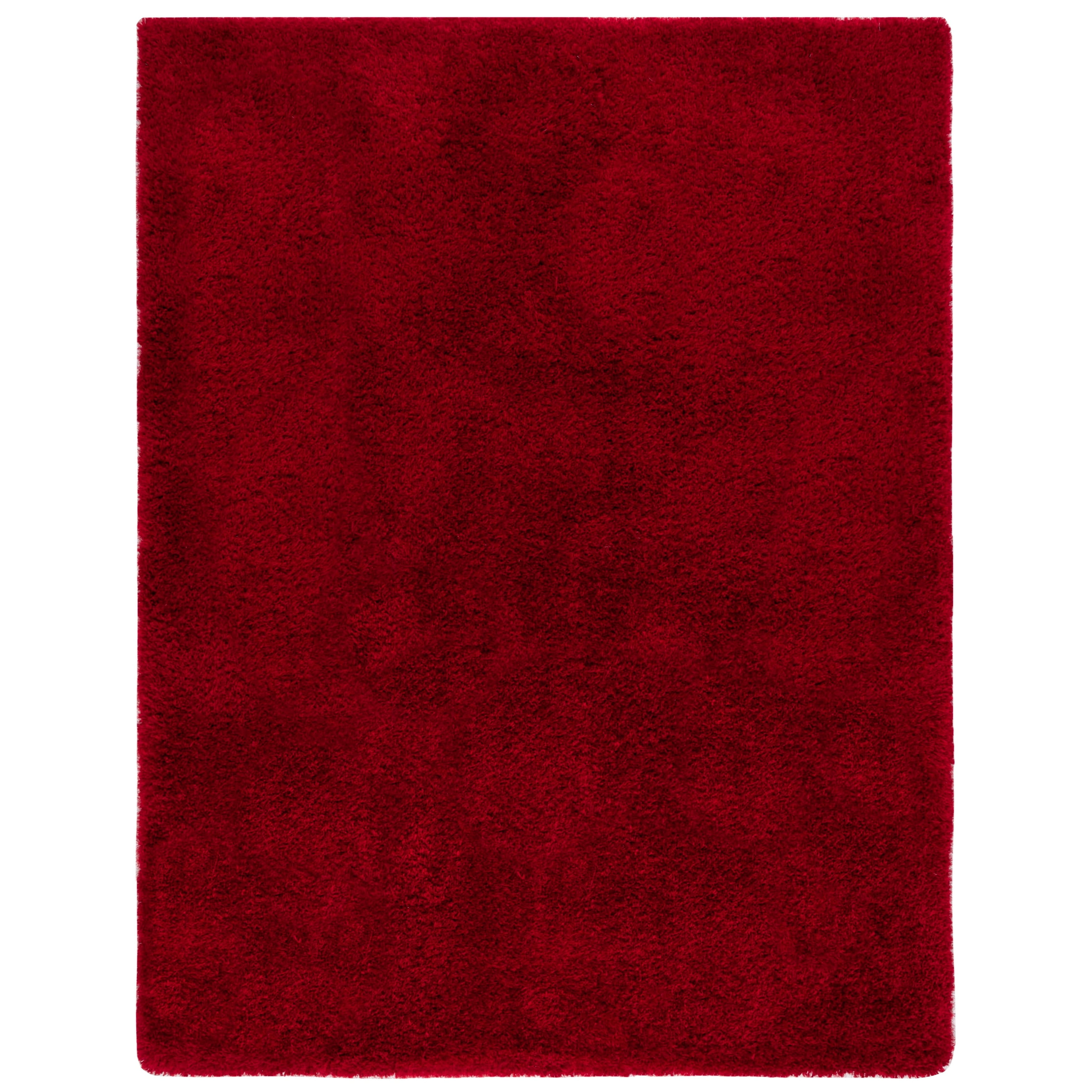 Safavieh Bahija Handmade Luxe Shaggy 3 inch-thick Area Rug Red 8' x 8 ...