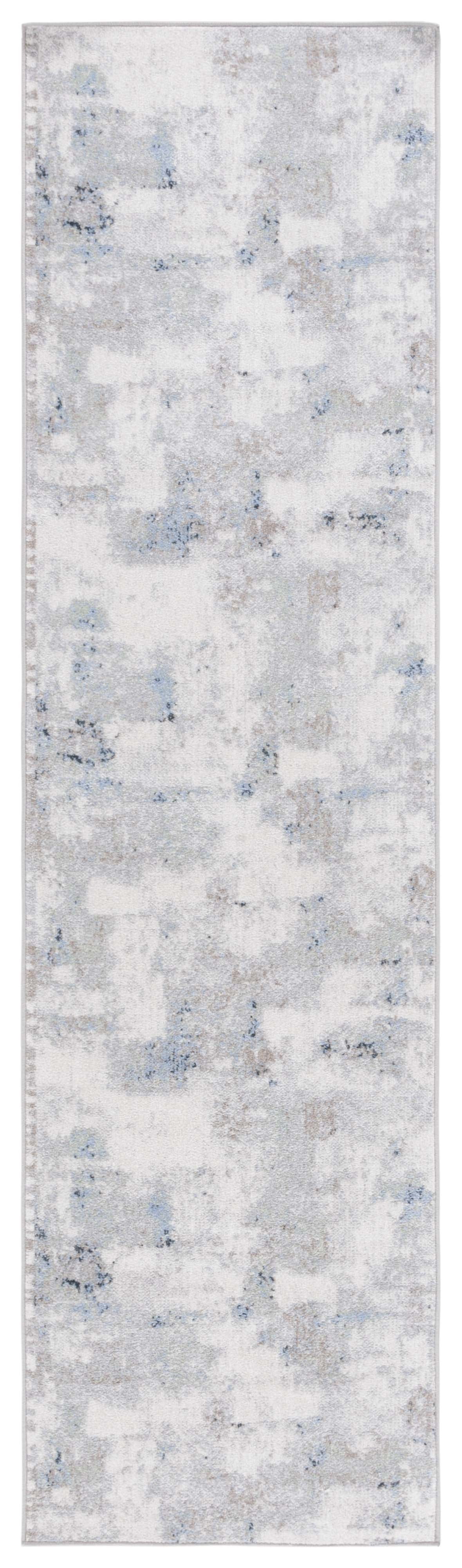 Safavieh Bayside Machine Washable Arik Modern Abstract Rug 2'2" x 8' - Blue/Grey - Runner ...