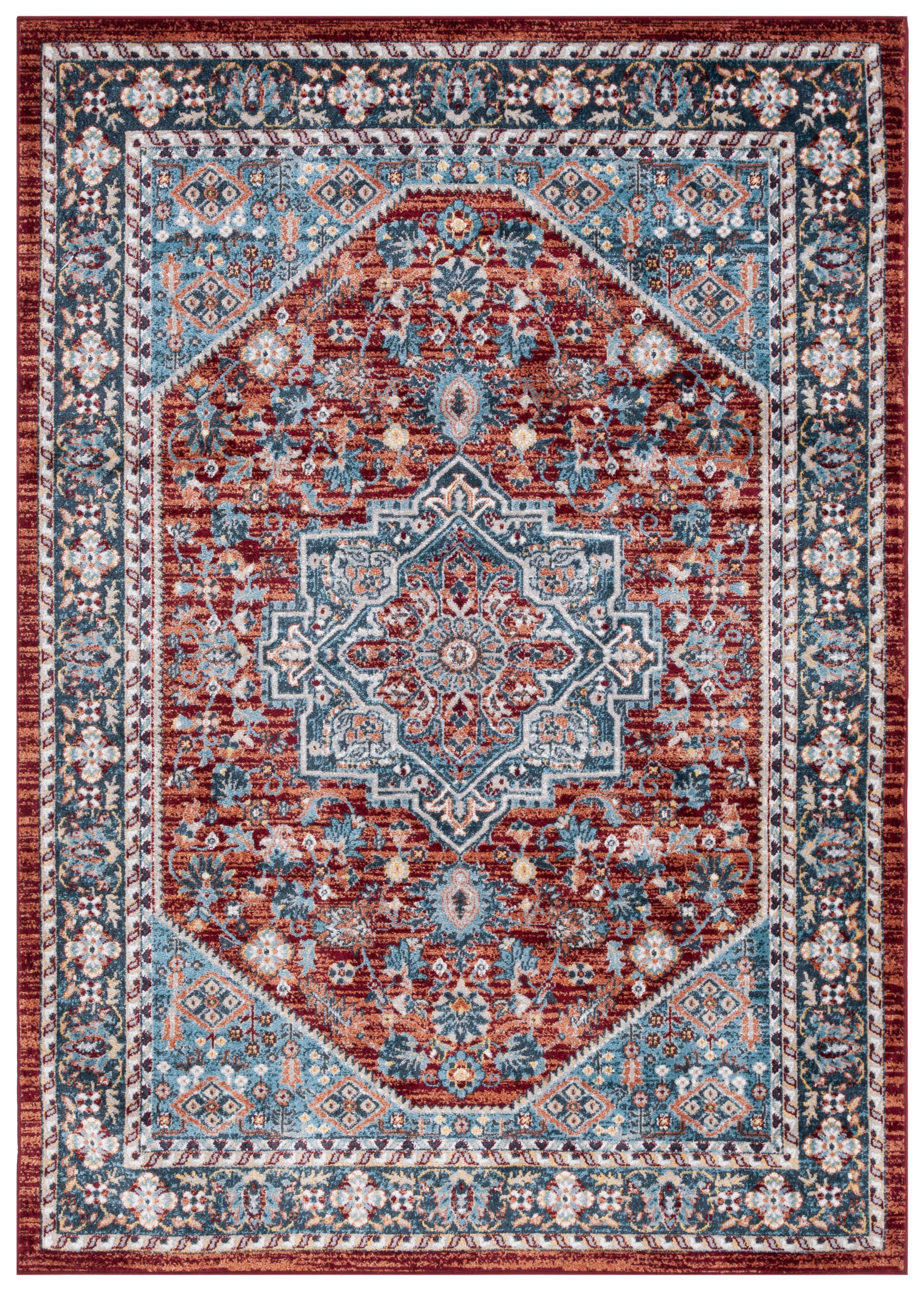 SAFAVIEH Bayside Keila Traditional Machine Washable Area Rug, 5'3" x 7 ...