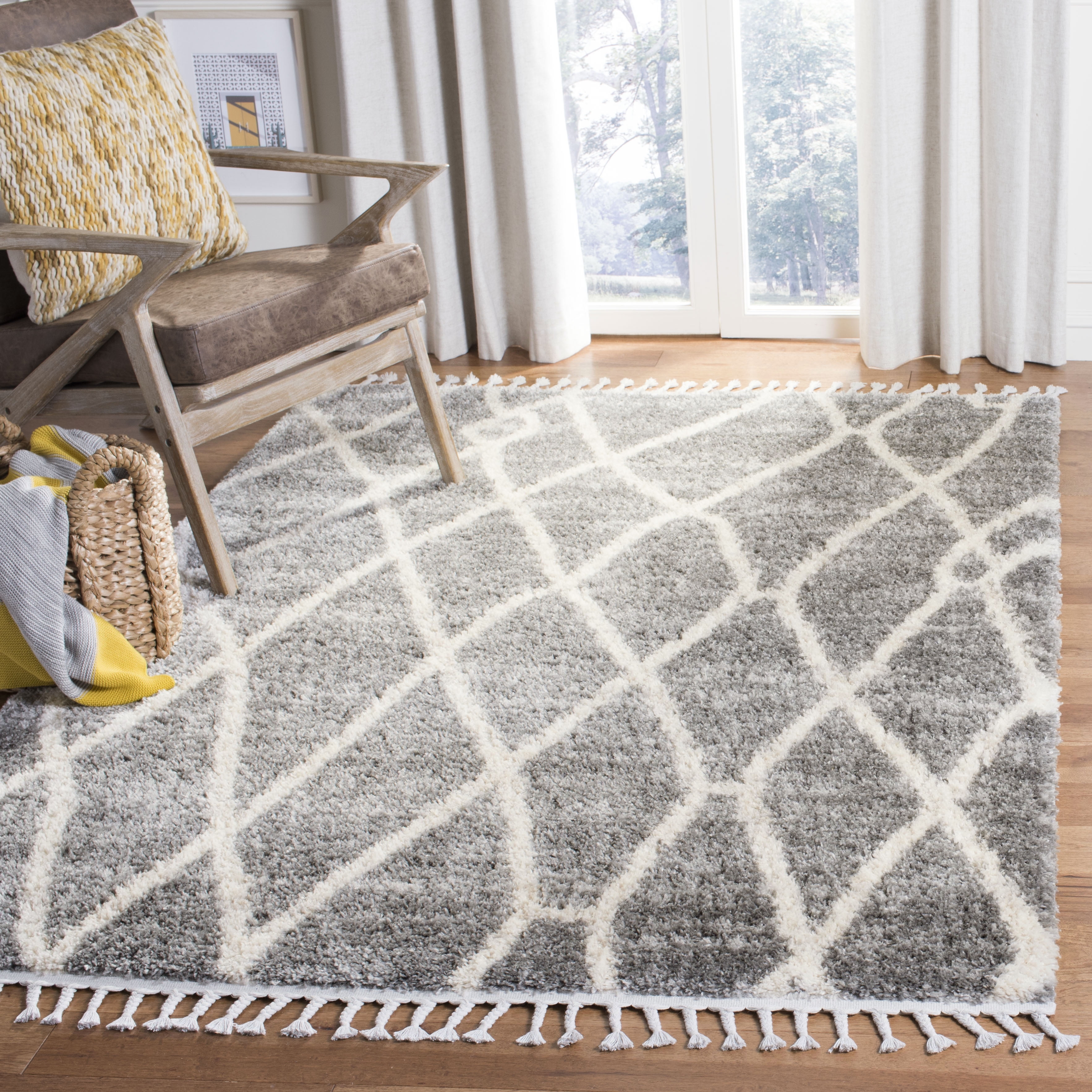 Safavieh Berber Fringe Hattie Geometric Shag Area Rug - Walmart.com