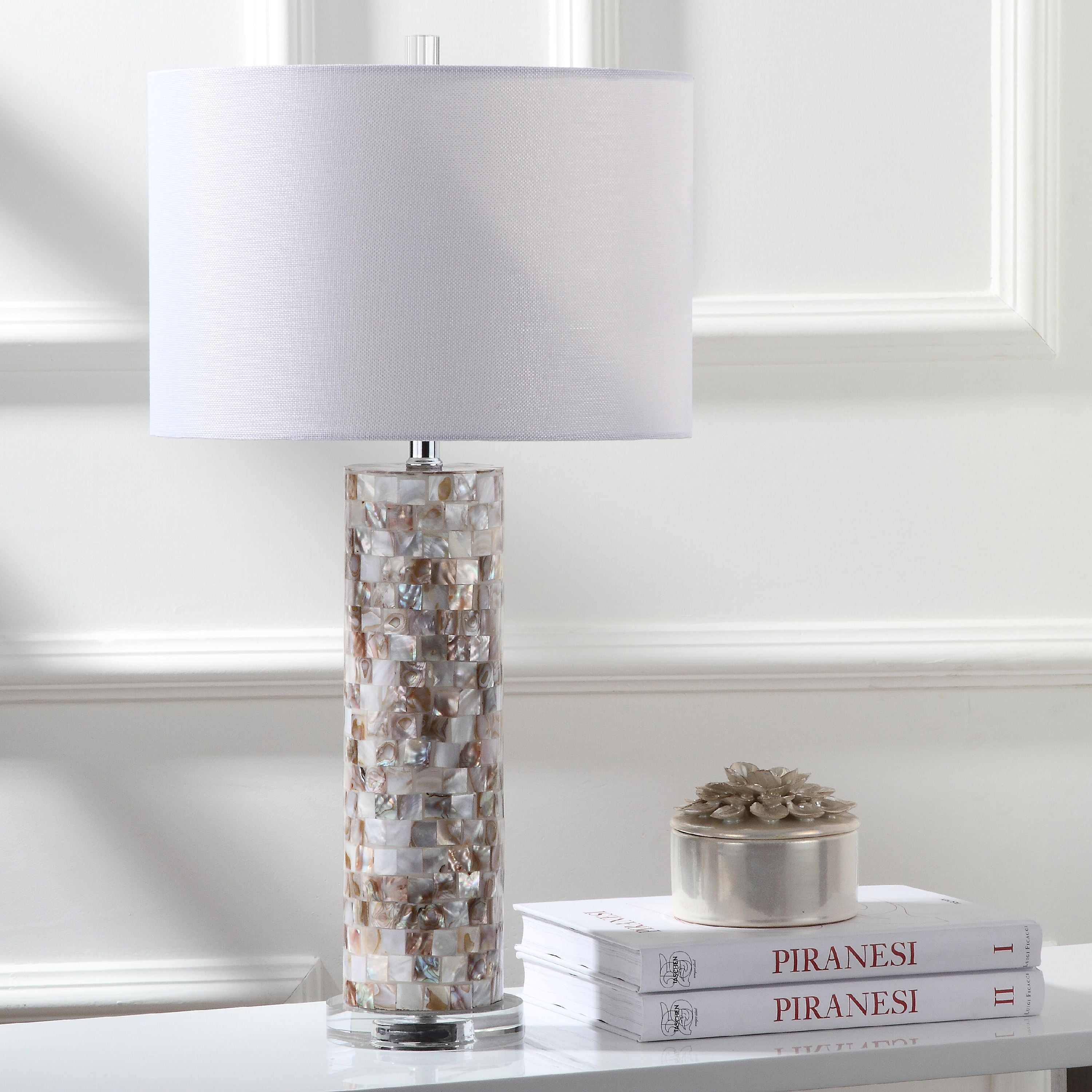 Safavieh Boise Mosaic Glam 27.5-Inch High Table Lamp, Cream - Walmart.com