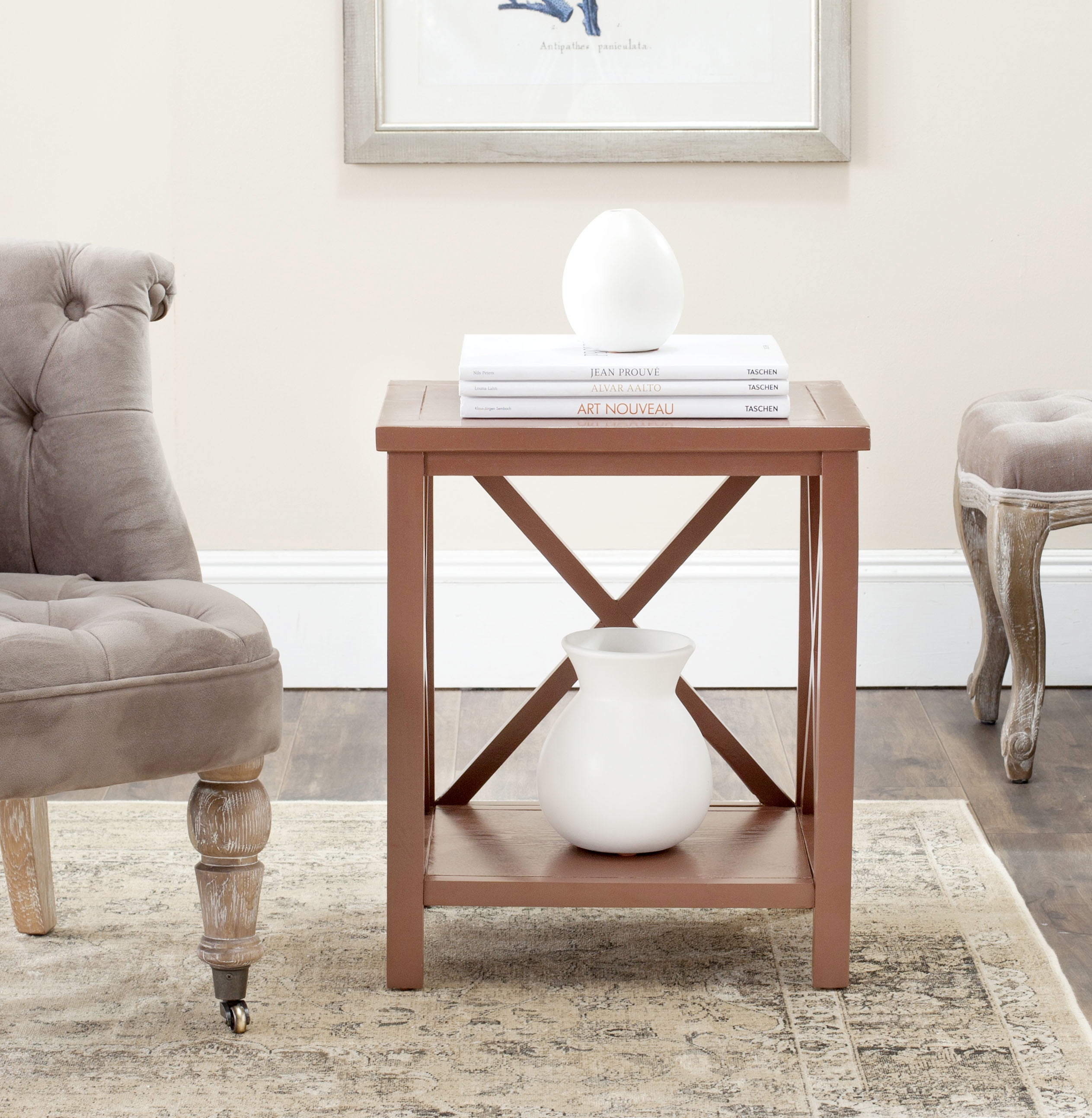 Free Shipping! Safavieh Candace Cross-Back End Table, Architectural ...