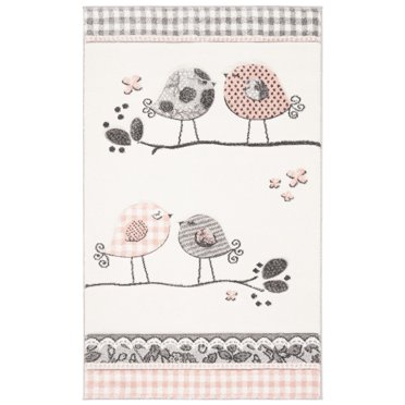 SAFAVIEH Carousel Kids Clark Shy Bunny Area Rug, Pink/Ivory, 8' x 8 ...