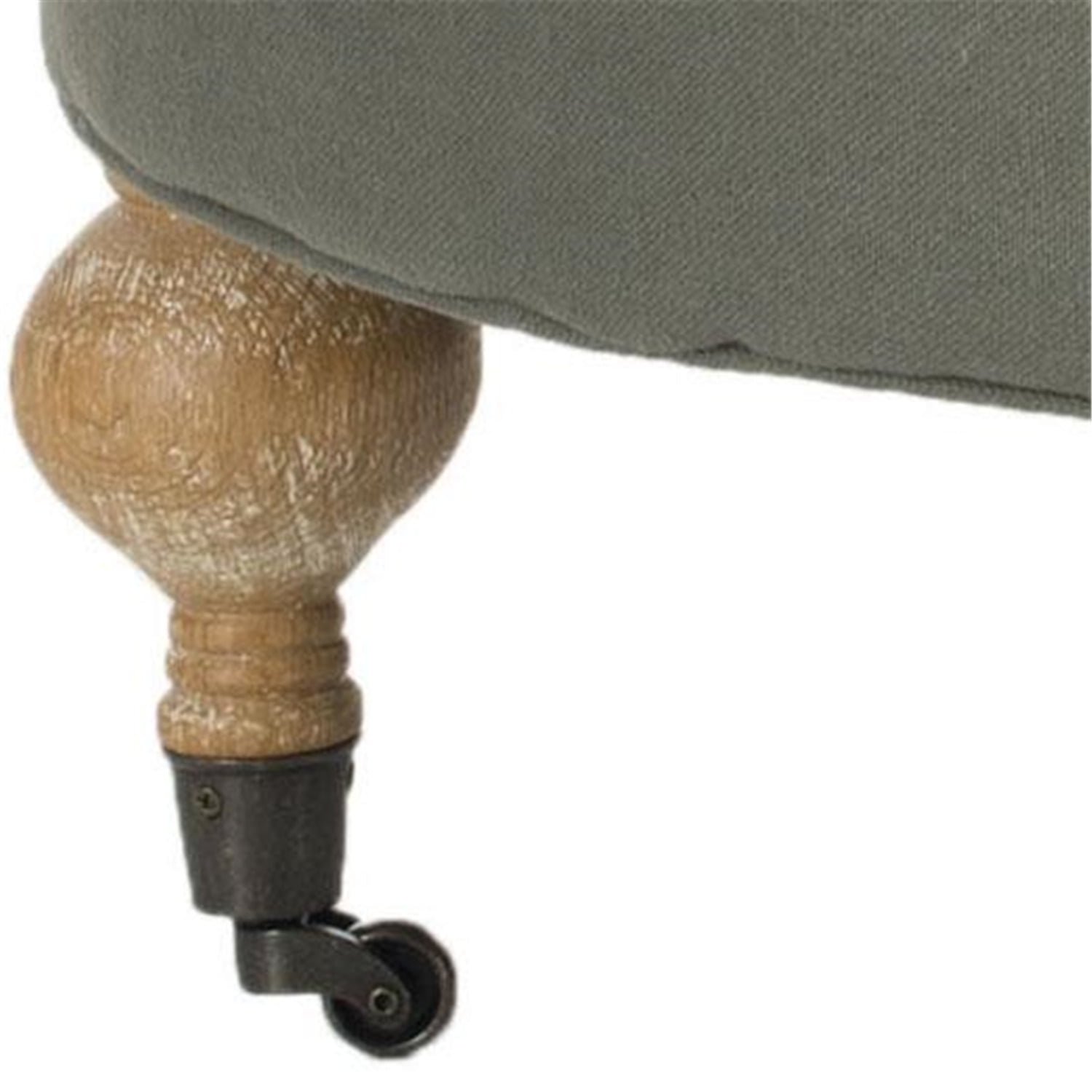 Safavieh Clara Classic Rustic Tufted Round Ottoman with Casters ...
