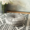 Safavieh Clary 18" x 18" Solid Round Tufted Floor Pillow - Walmart.com