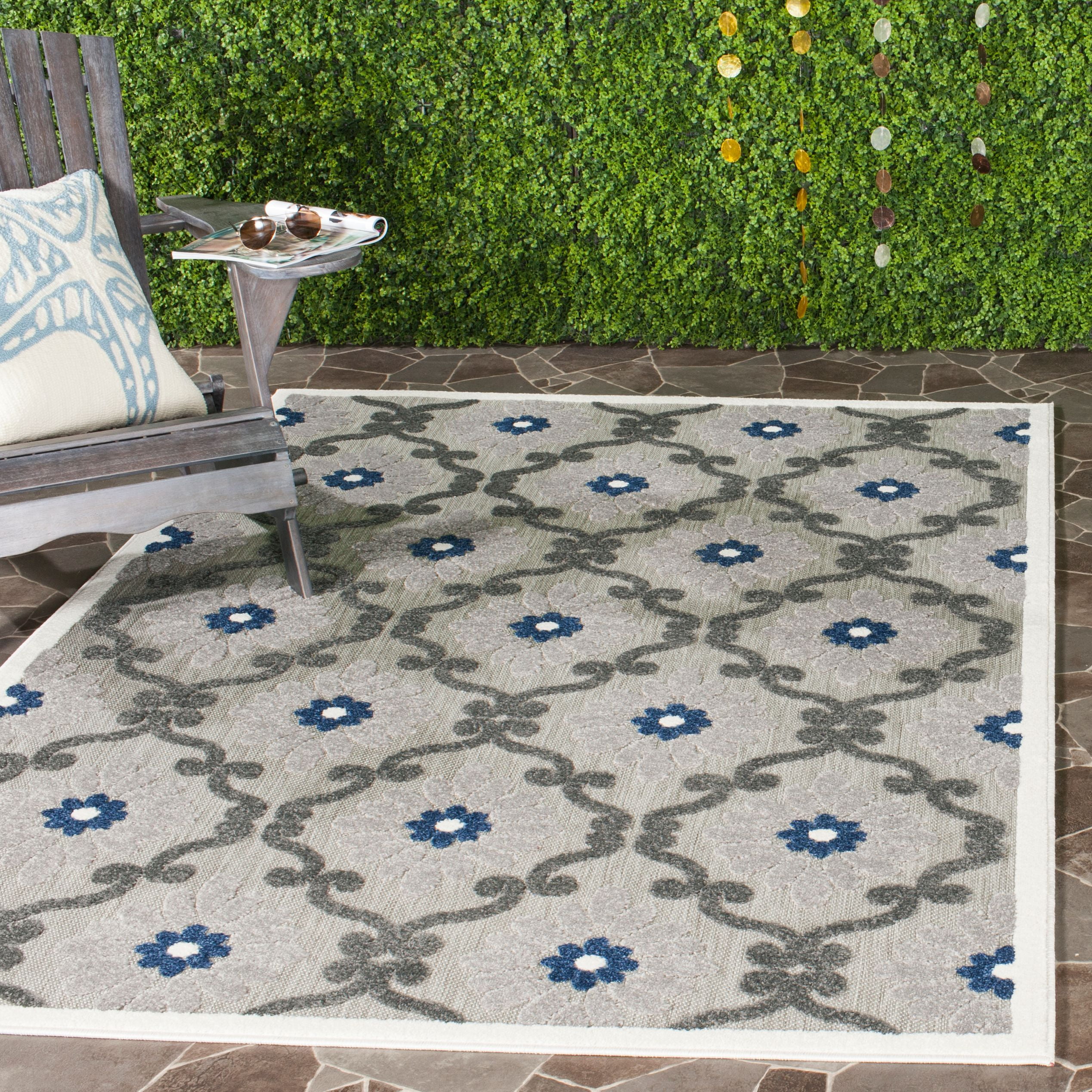 Safavieh Cottage Clark Geometric Floral Indoor/Outdoor Area Rug ...