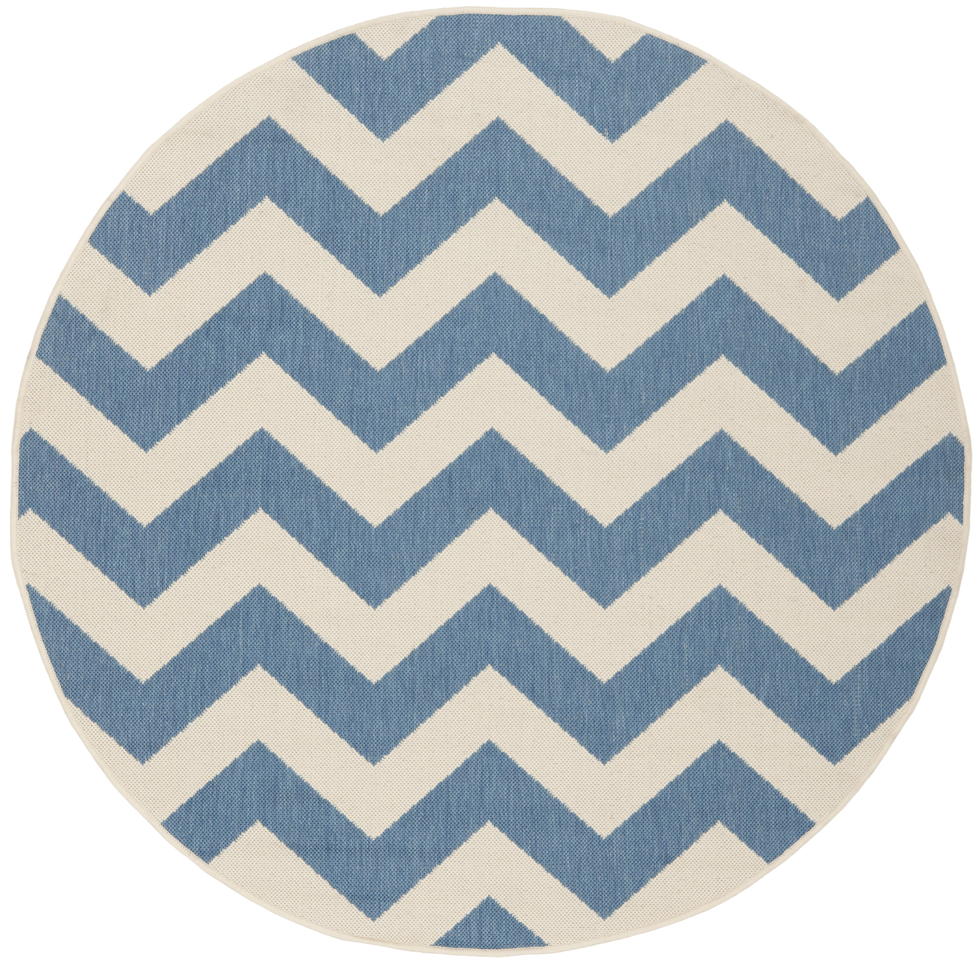 Safavieh Courtyard Bailey Chevron Indoor/Outdoor Area Rug, Blue/Beige ...