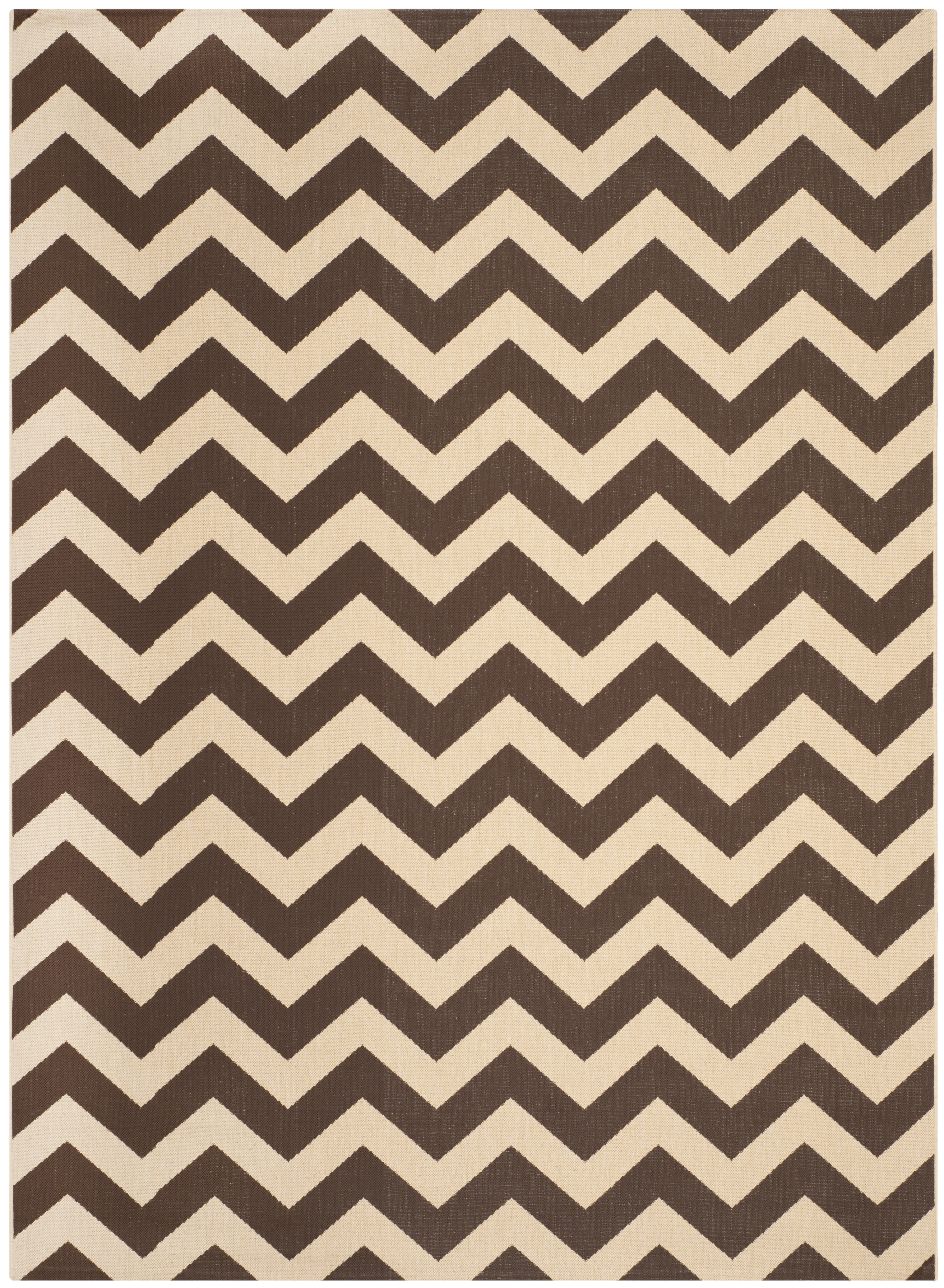 Safavieh Courtyard Bailey Chevron Indoor/Outdoor Area Rug, Dark Brown ...
