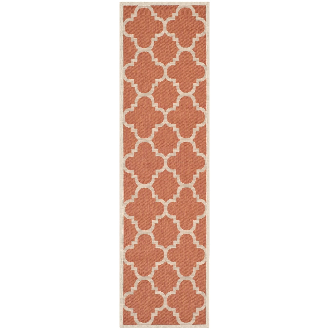 Safavieh Courtyard Becky Quatrefoil Indoor/Outdoor Runner Rug, 2'3" x ...