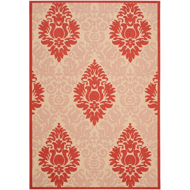Safavieh Courtyard Jessie Damask Outdoor Indoor/Outdoor Area Rug, 5'3 ...