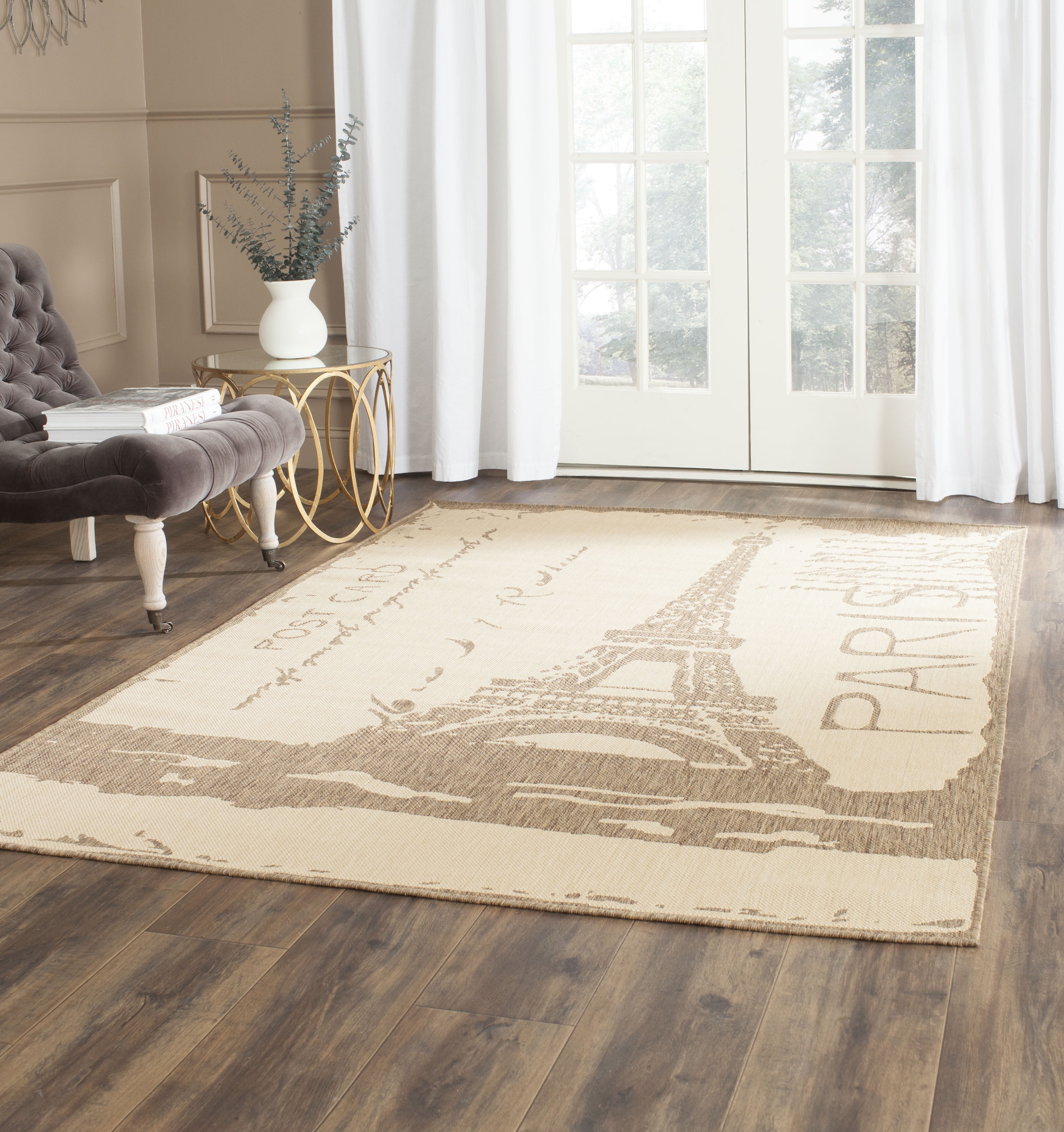 Safavieh Courtyard Paris Eiffel Tower Indoor/Outdoor Area Rug - Walmart.com