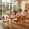 Safavieh Couture Bette Modern Leather Dining Side Chair, Tan/Natural ...