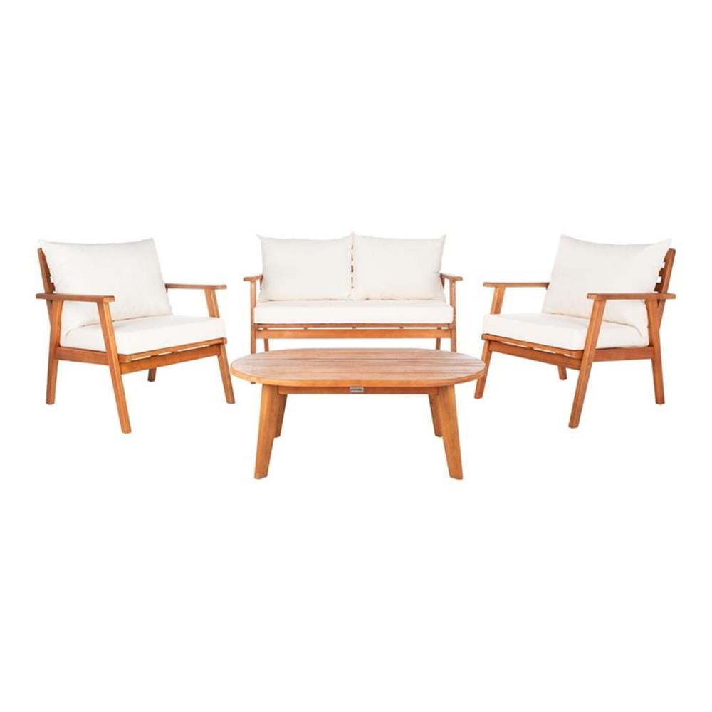Free Shipping! Safavieh Deacon 4-PieceWood/Polyester Outdoor Living Set ...