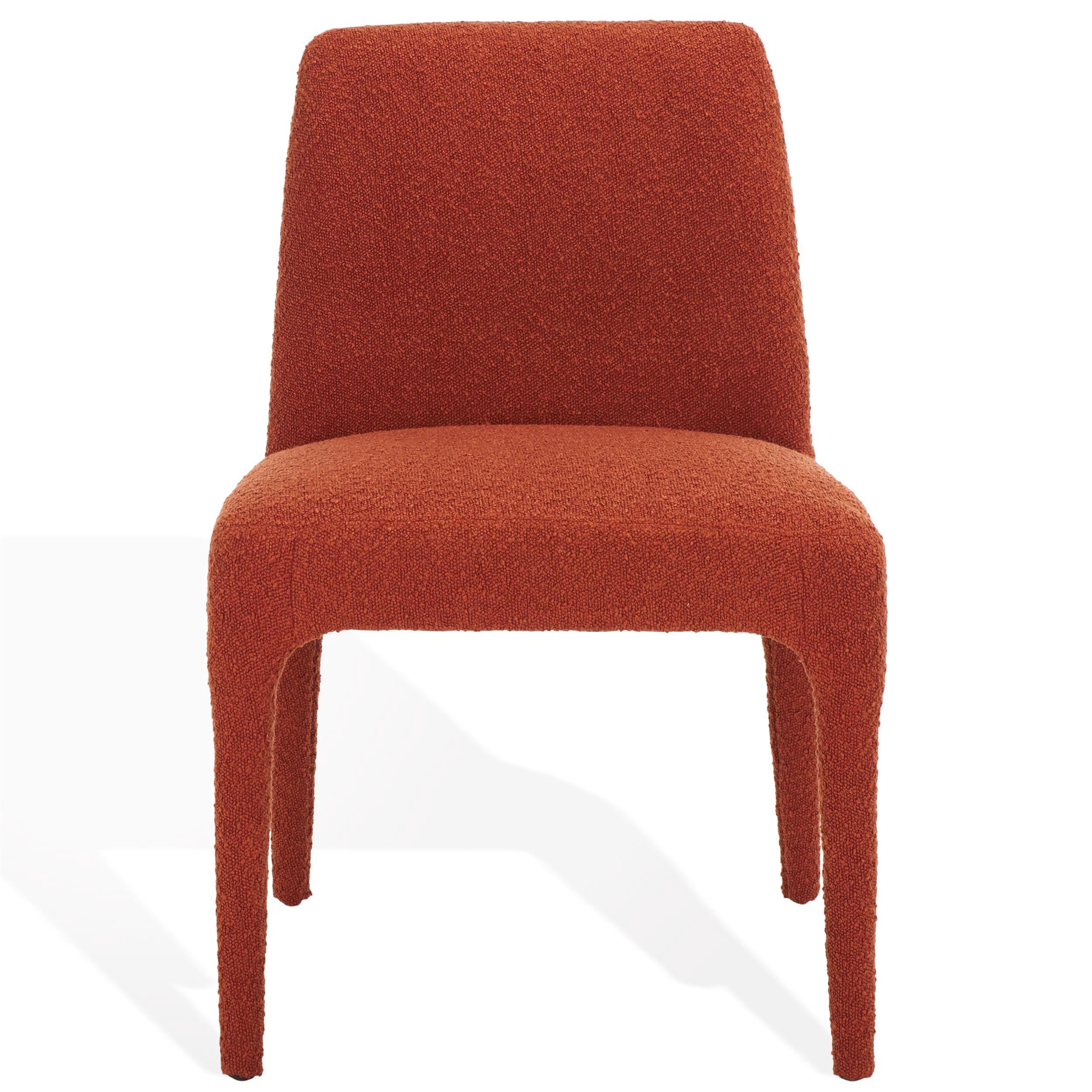 Safavieh Derrick Birch and Steel Dining Chair in Rust - Walmart.com