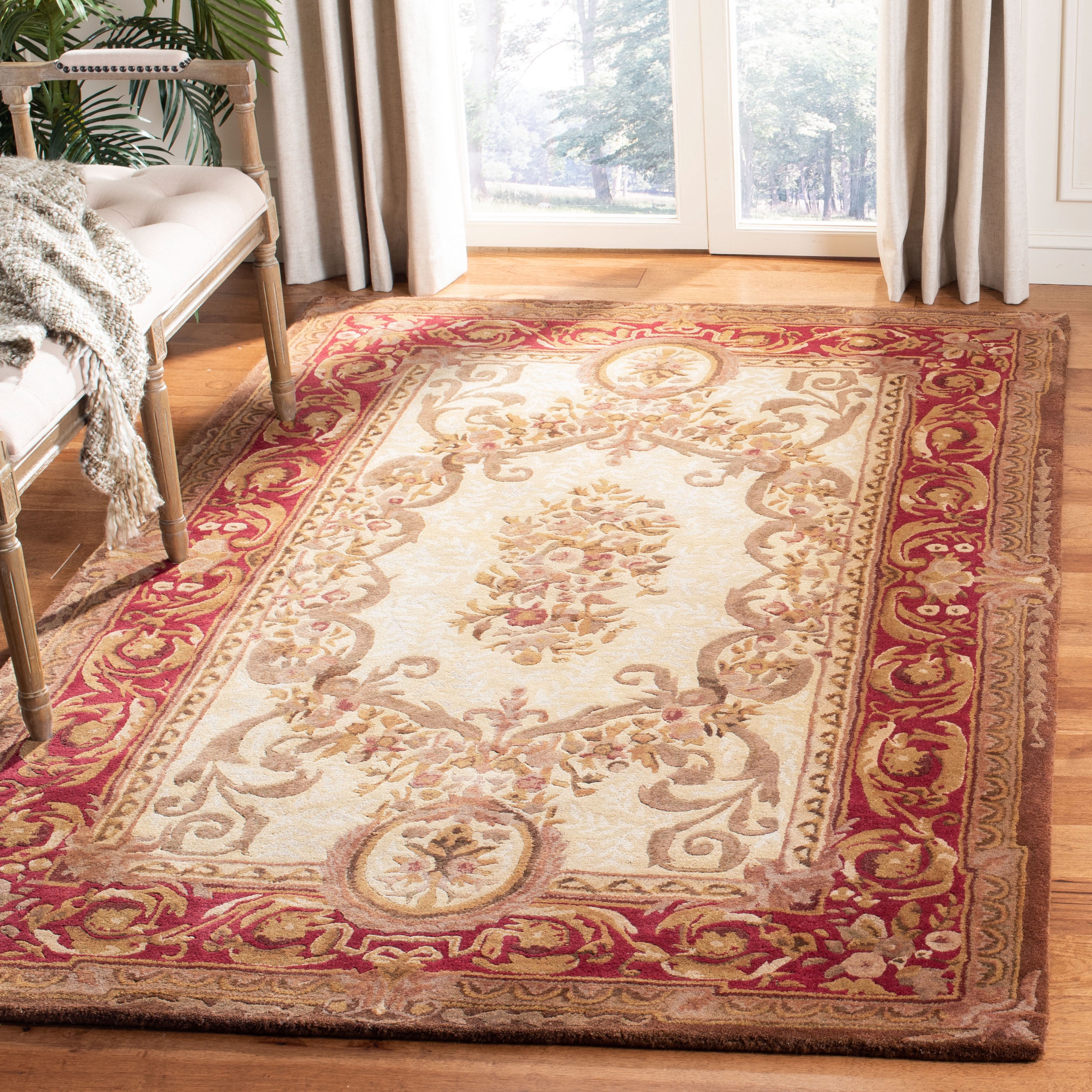 Safavieh Empire Milton Oriental Wool Area Rug, Light Gold/Red, 8' x 10 ...