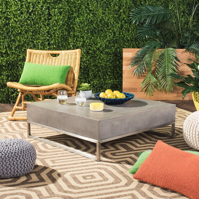 Free Shipping! Safavieh Eartha Outdoor Concrete Square Coffee Table ...
