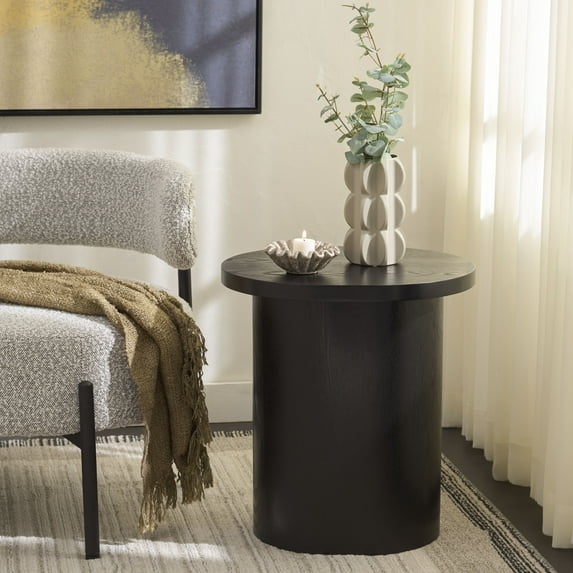 Safavieh Ekon Modern Wood Oval End Table, Black - Walmart.com
