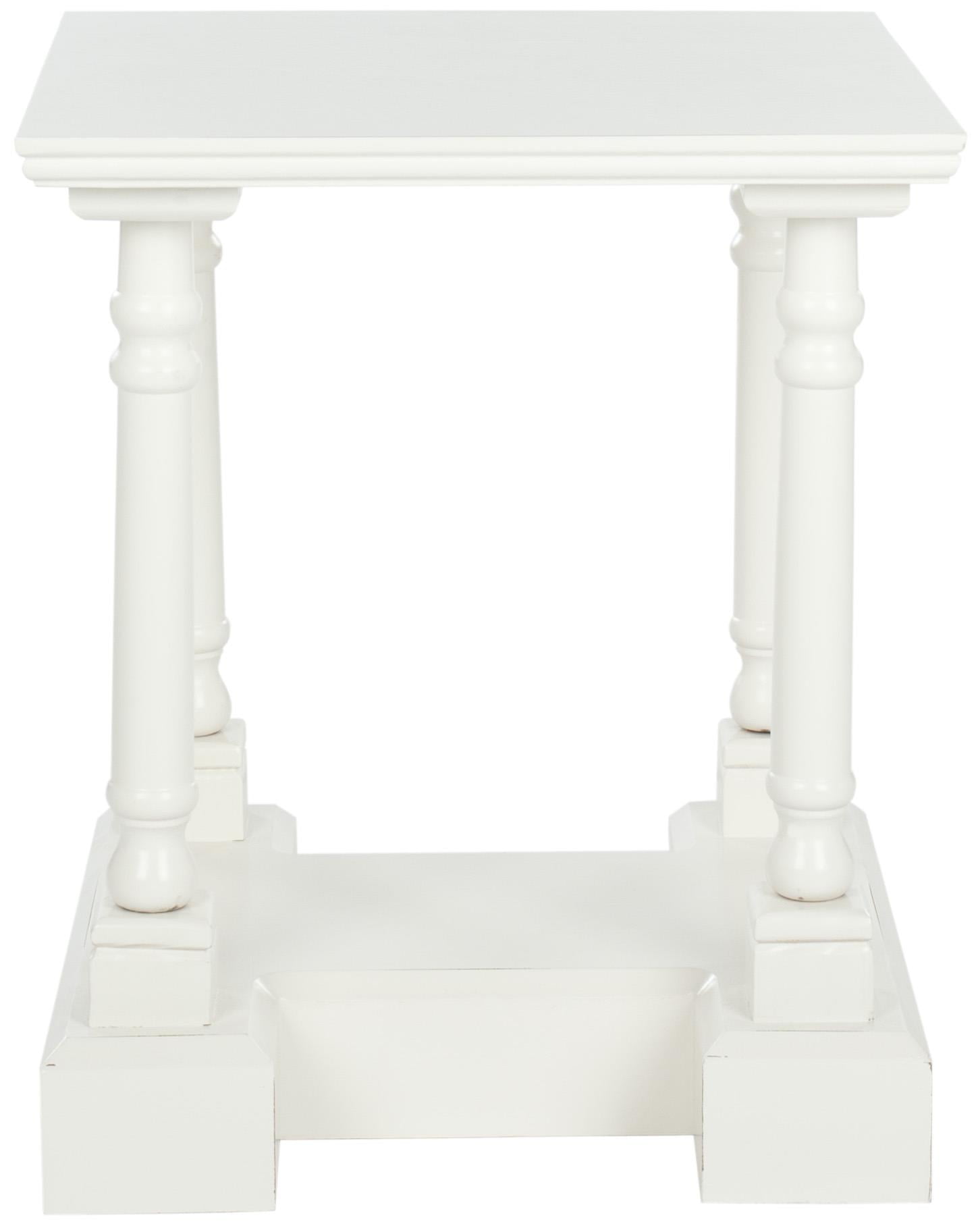 Safavieh Endora End Table-Color:Distressed Cream,Finish:White - Walmart.com