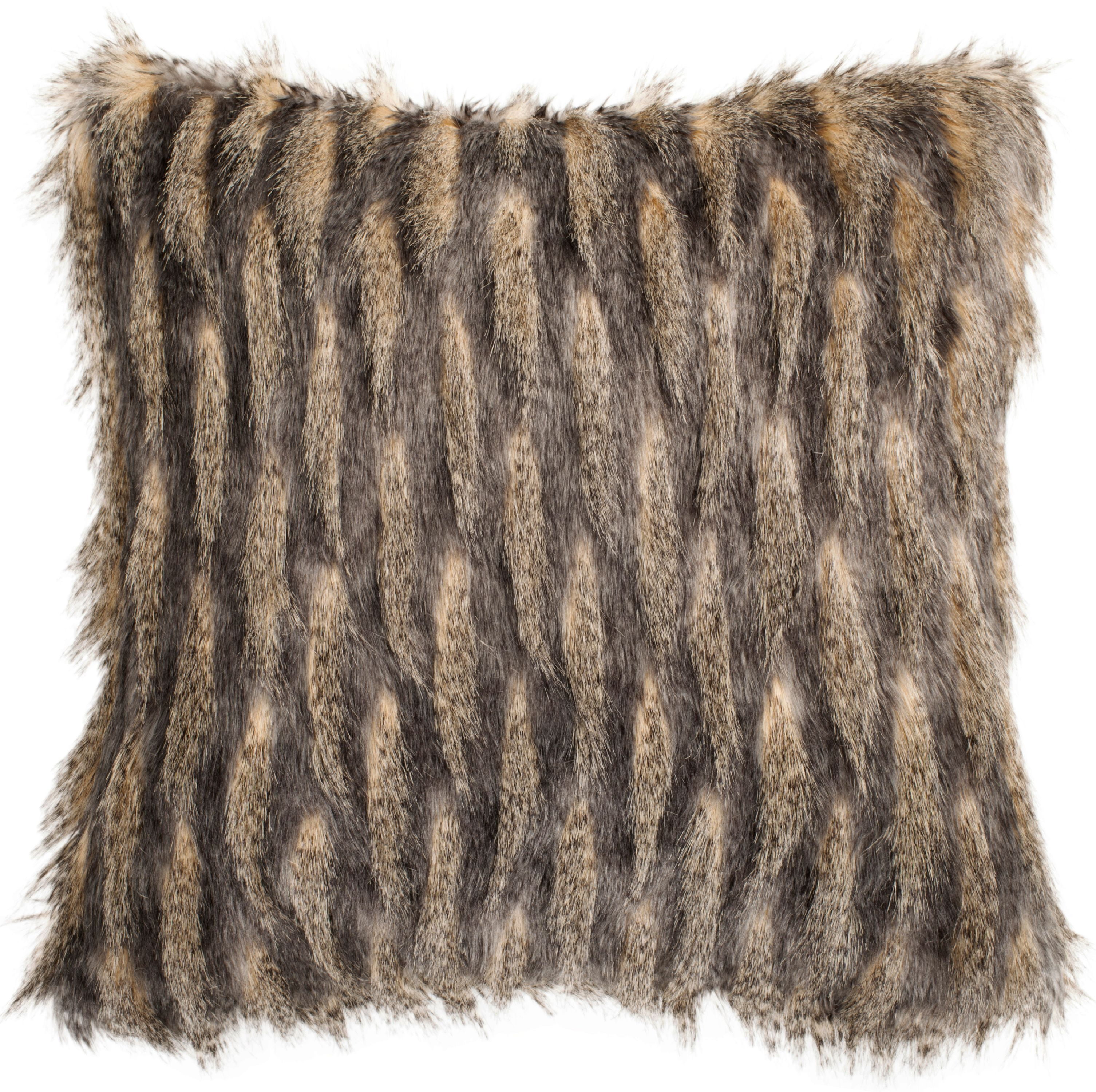 Safavieh Faux Pheasant Solid Plush Fur Pillow - Walmart.com
