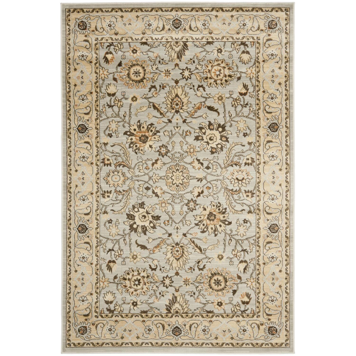 Traditional Rug - Florenteen Polypropelene Pile -Grey/Ivory-Color:Grey ...
