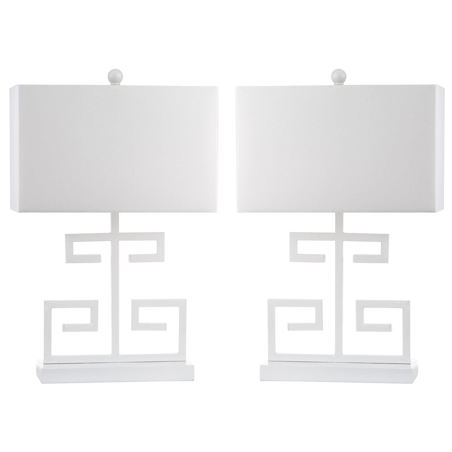 Safavieh Greek Key 25 in. H Metallic Table Lamp, Set of 2 - Walmart.com