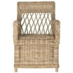 SAFAVIEH Cristen Rattan Parson Chair w/ Cushion, Natural White ...