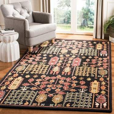 SAFAVIEH Jardin JAR324A Handmade Black / Multi Rug - Walmart.com
