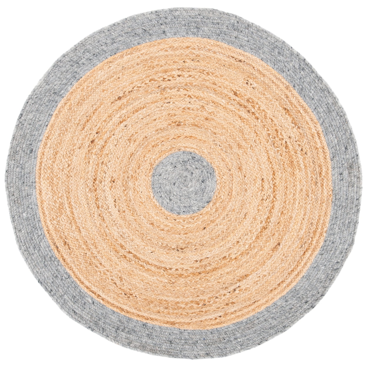 Safavieh Handmade Braided Hvonn Jute Rug Grey/Natural 4' x 6' 4' x 6',6 ...